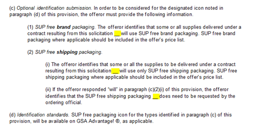 GSA Finalizes Reduction of Single-Use Plastic (SUP) Packaging Rule