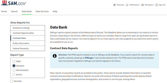 Identifying Opportunities Using SAM.gov’s Data Bank