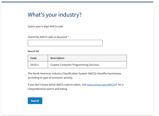 How to Use the SBA’s Size Standard Tool